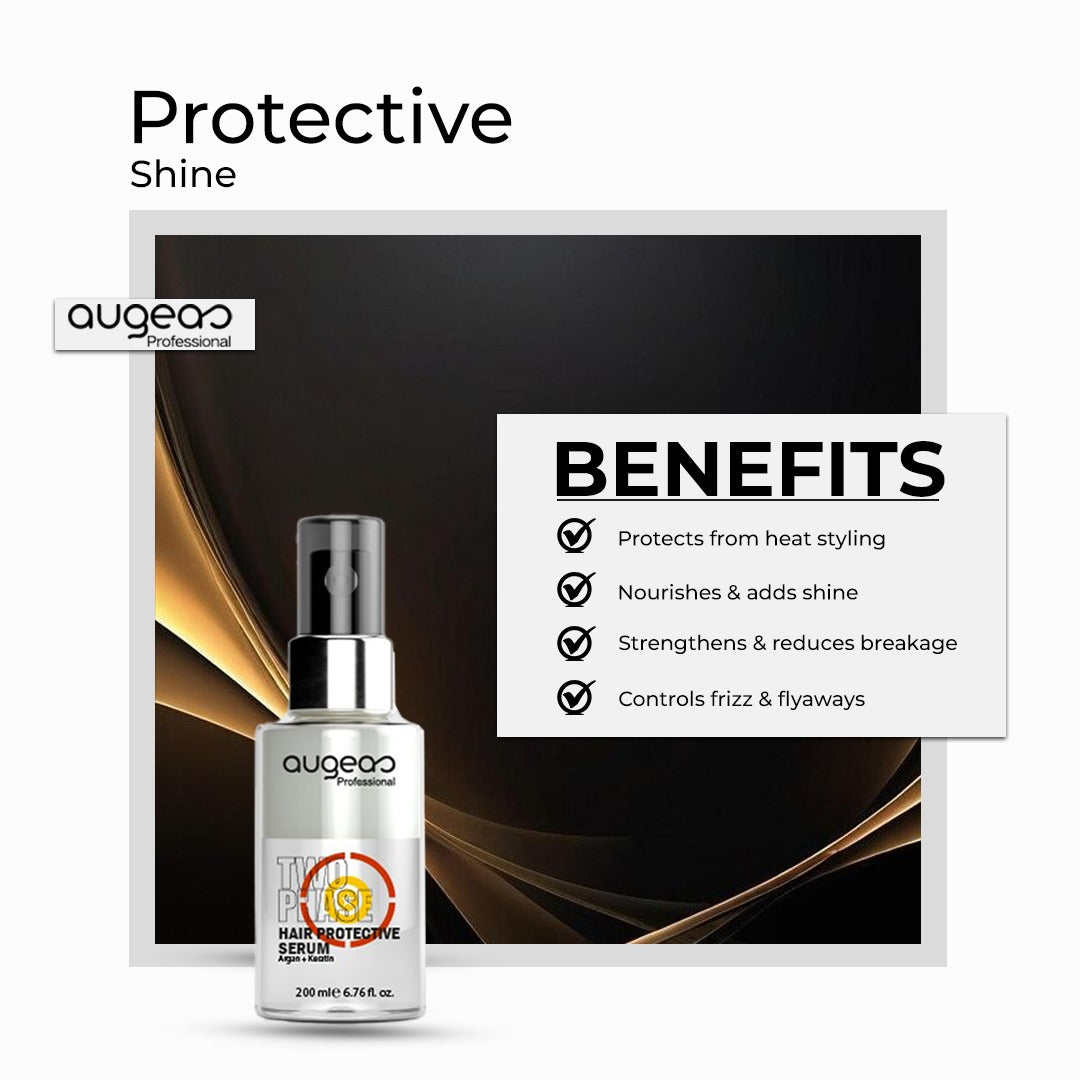 Augeas Two Phase Heat Protection Hair Serum 200ml – Augeas Professional
